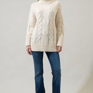 Brown Barn Co | Sweaters | Vanilla Cream Oversized Tunic Sweater Nwt ...